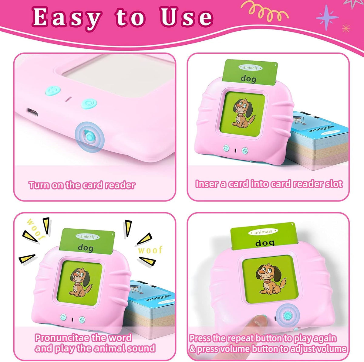 Toddler Toys Talking Flash Cards – Kiddocastle.com