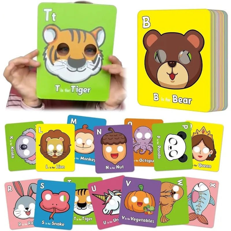 Interactive ABC Flash Cards – Learn Letters with Fun Animal Masks ...