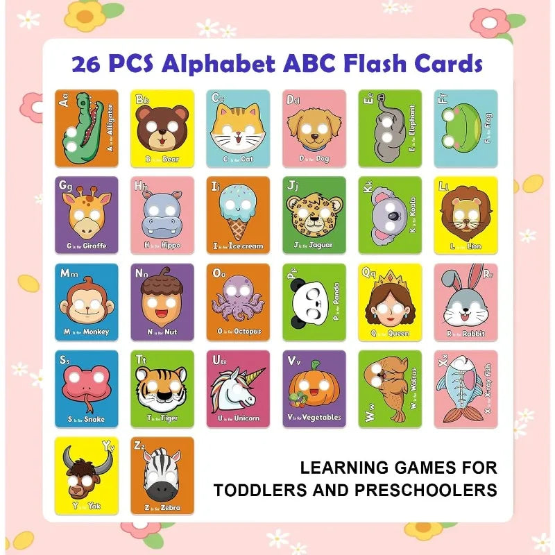 Interactive ABC Flash Cards – Learn Letters with Fun Animal Masks ...